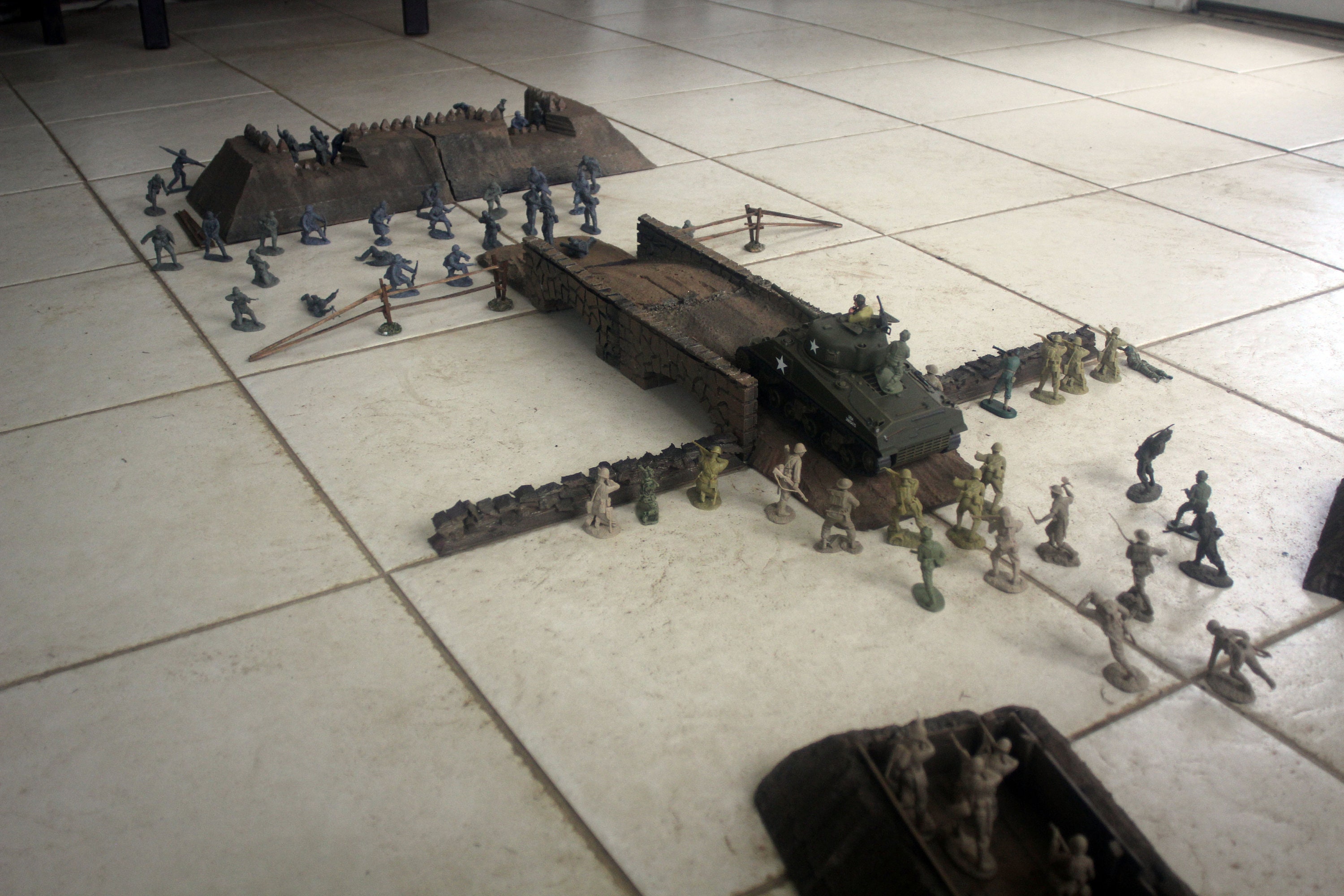 Army Men Battleground Play Set,2 Piece Stone Bridge,1 Large and 2 Small ...