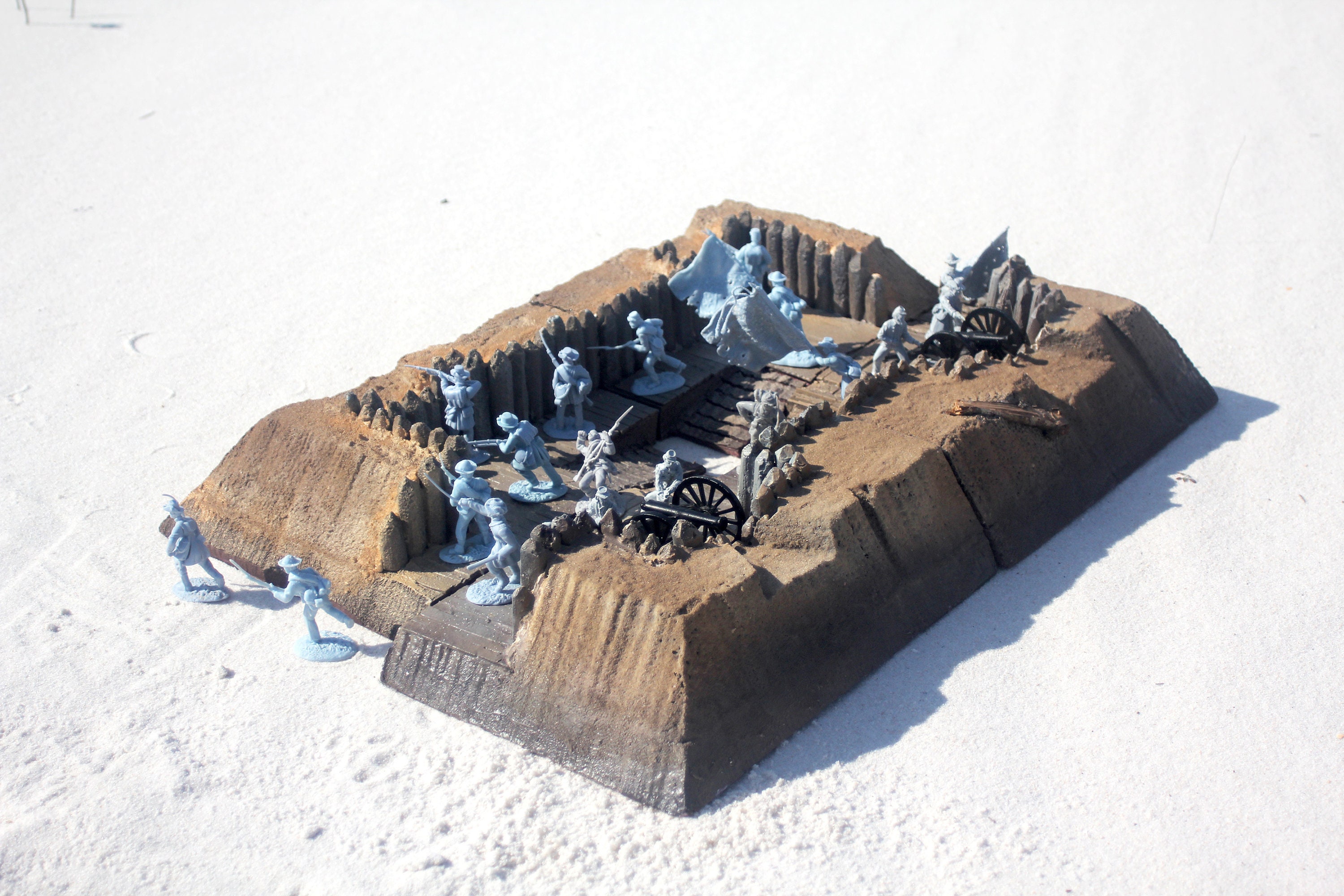 Toy Soldier 2 Cannon Entrenchment 54mm Play Set Great With Civil War ...