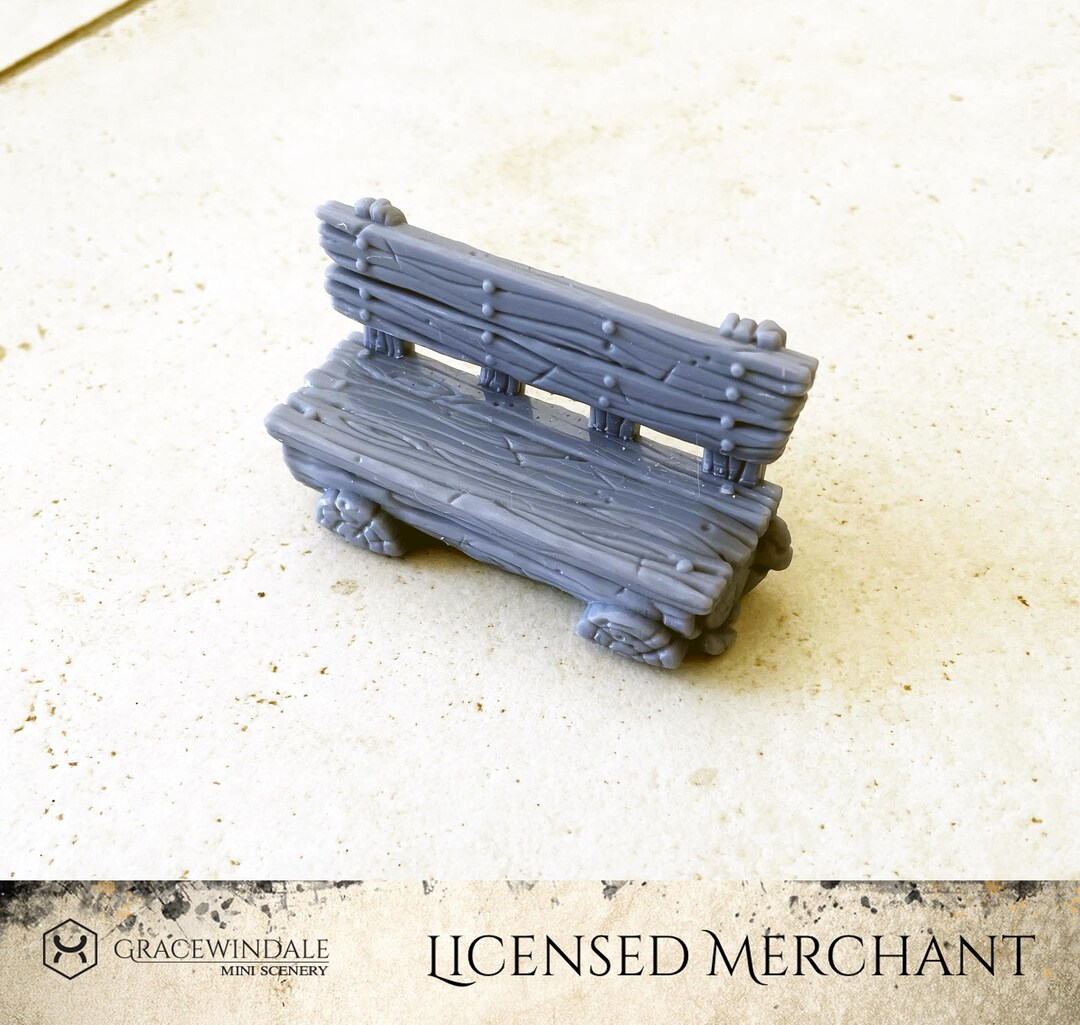 Log Bench, Resin RPG Miniature Scenery - Etsy