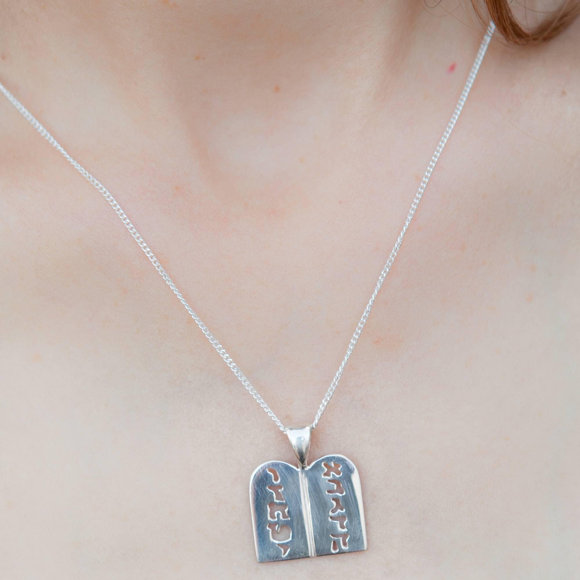 Sterling Silver Ten Commandments Pendant - Etsy