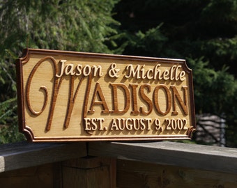 Names carved in wood | Etsy