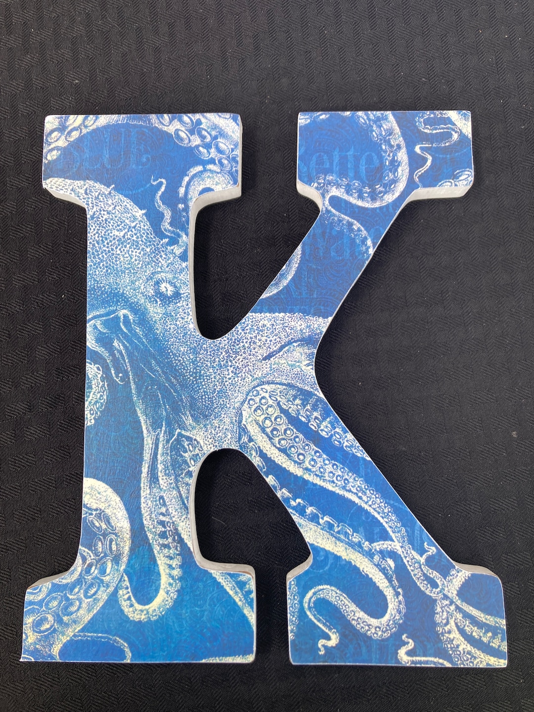 Letter K Wall Decor With Blue Ocean Octopus Theme, Ocean Lover, Scuba ...