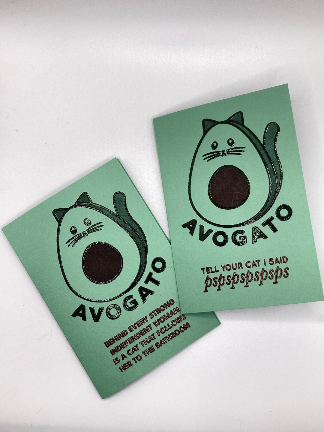 Avogato Fun Cat Cards, Two Versions for Cat Lovers, Feline Friends, Cat ...