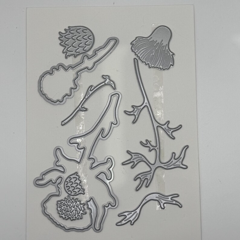 Beautiful Thistle Stampin'up! Red Rubber Stamp Set and Dies - Etsy