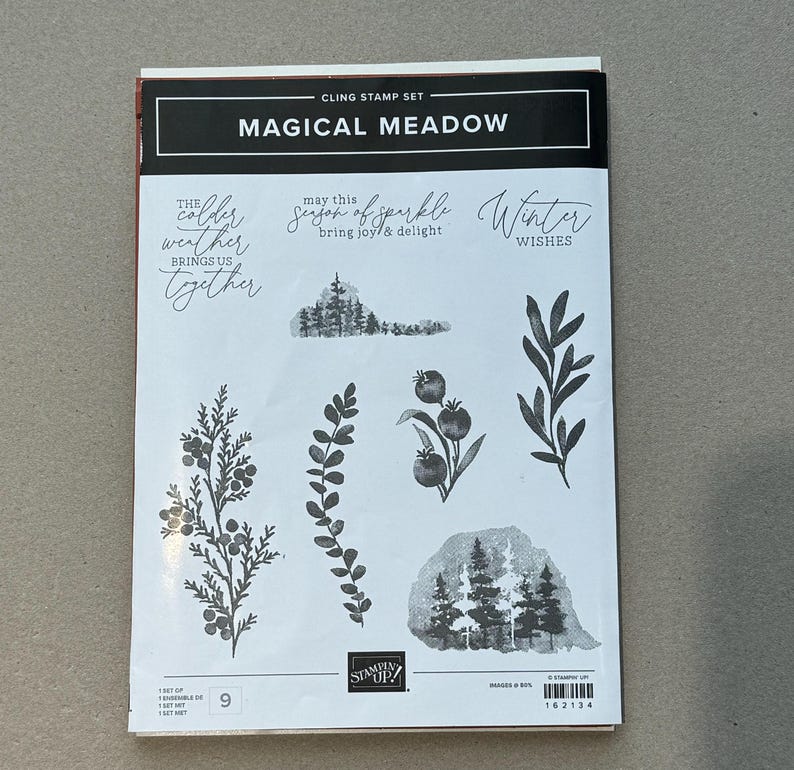 Magical Meadow Stampin'up! Winter Themed Red Rubber Stamp Set and Dies ...