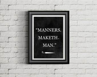 Manners maketh man | Etsy