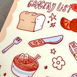 Grocery List Sticker Sheet - Etsy