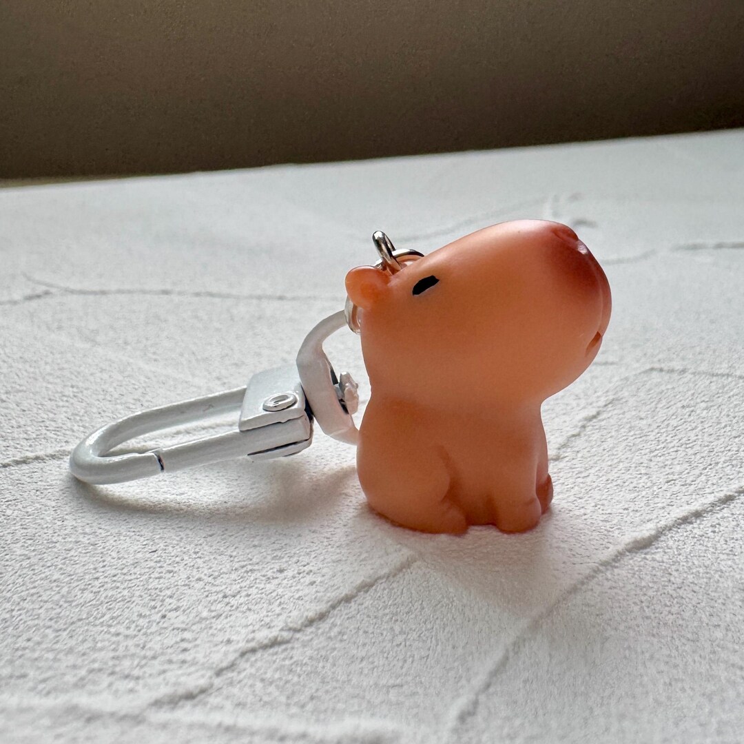 Tiny Capybara Charm: Daily Companion (1x1 Inch) - Etsy