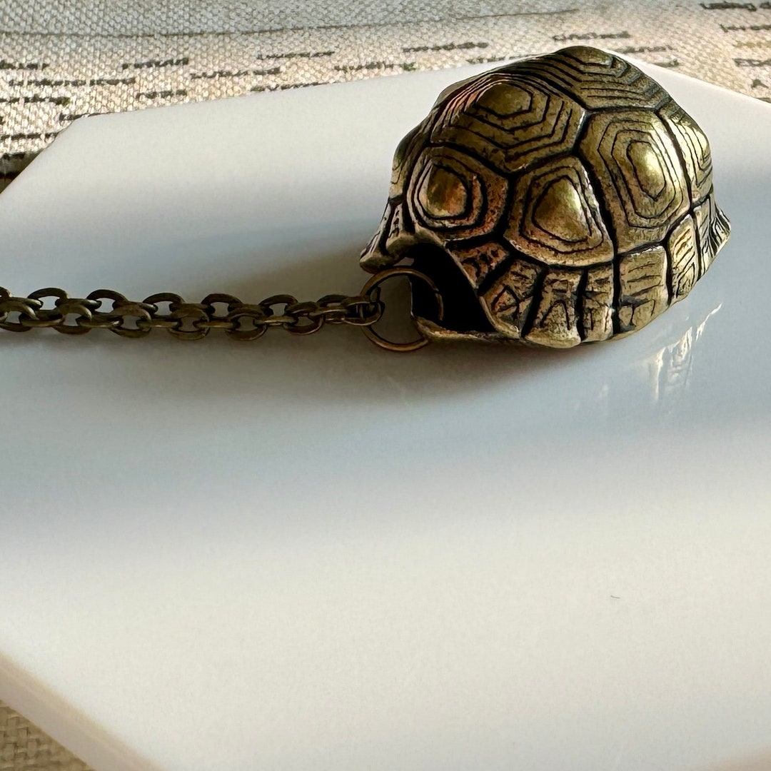 Bronze Ringing Turtle Shell | Necklace - Etsy