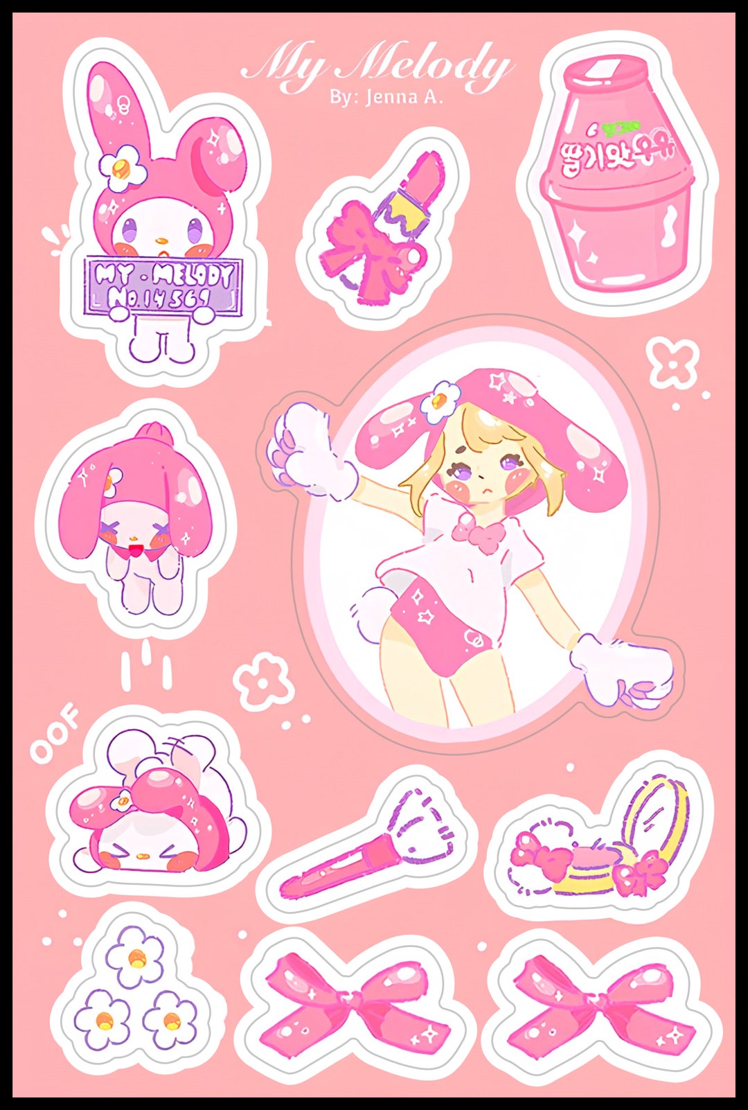 My Melody Sticker Sheet - Etsy