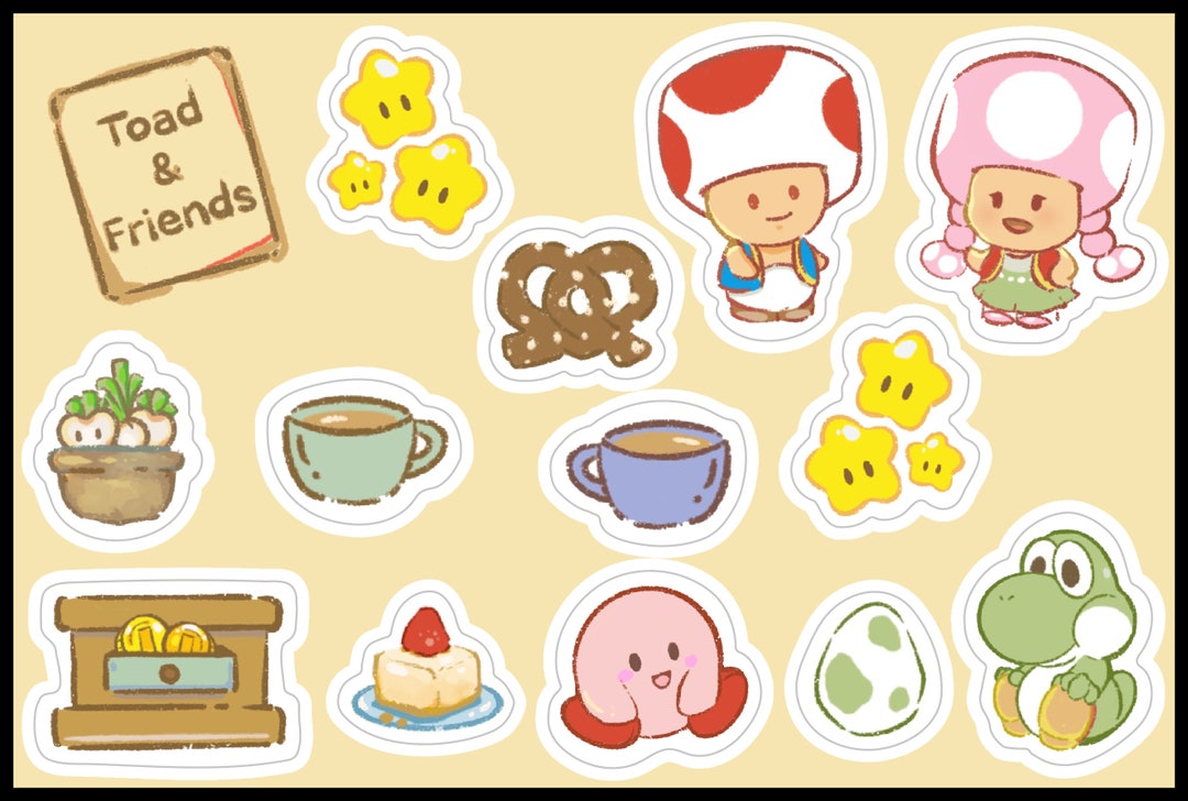 Toad and Friends Sticker Sheet - Etsy
