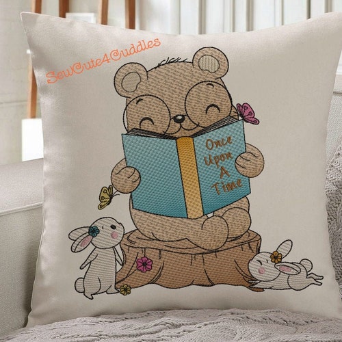 Reading Pillow Quote Reading Pillow Embroidery Design - Etsy