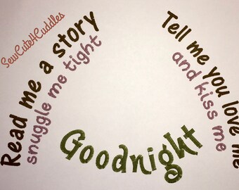 Read Me A Story Star Version, Embroidery Reading Pillow Saying, Pocket ...