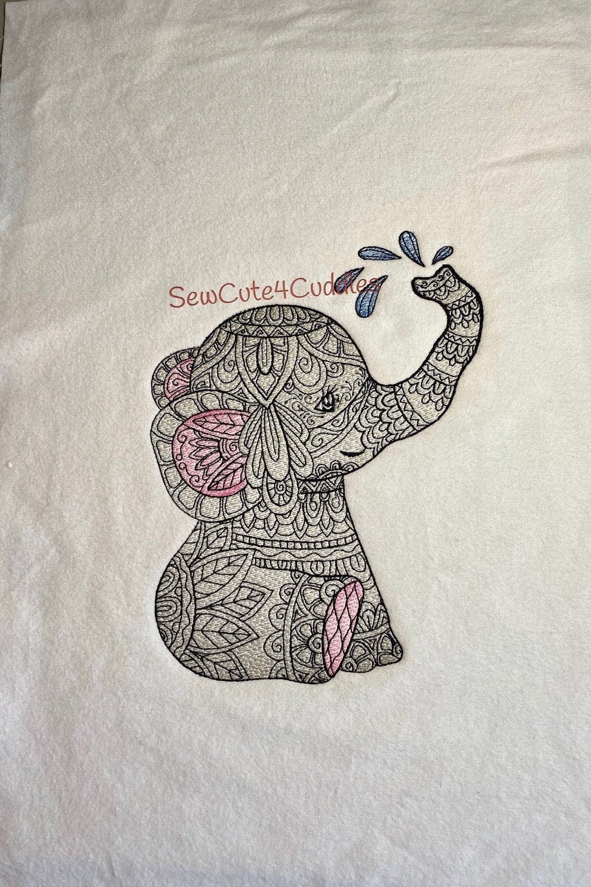Elephant Zen Digital Embroidery Design - Etsy
