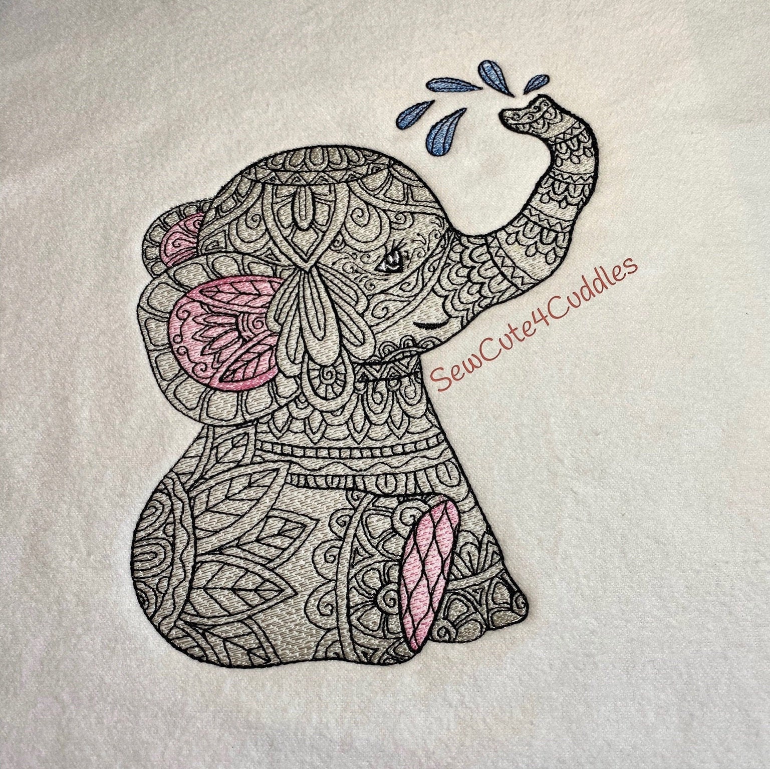 Elephant Zen Digital Embroidery Design - Etsy