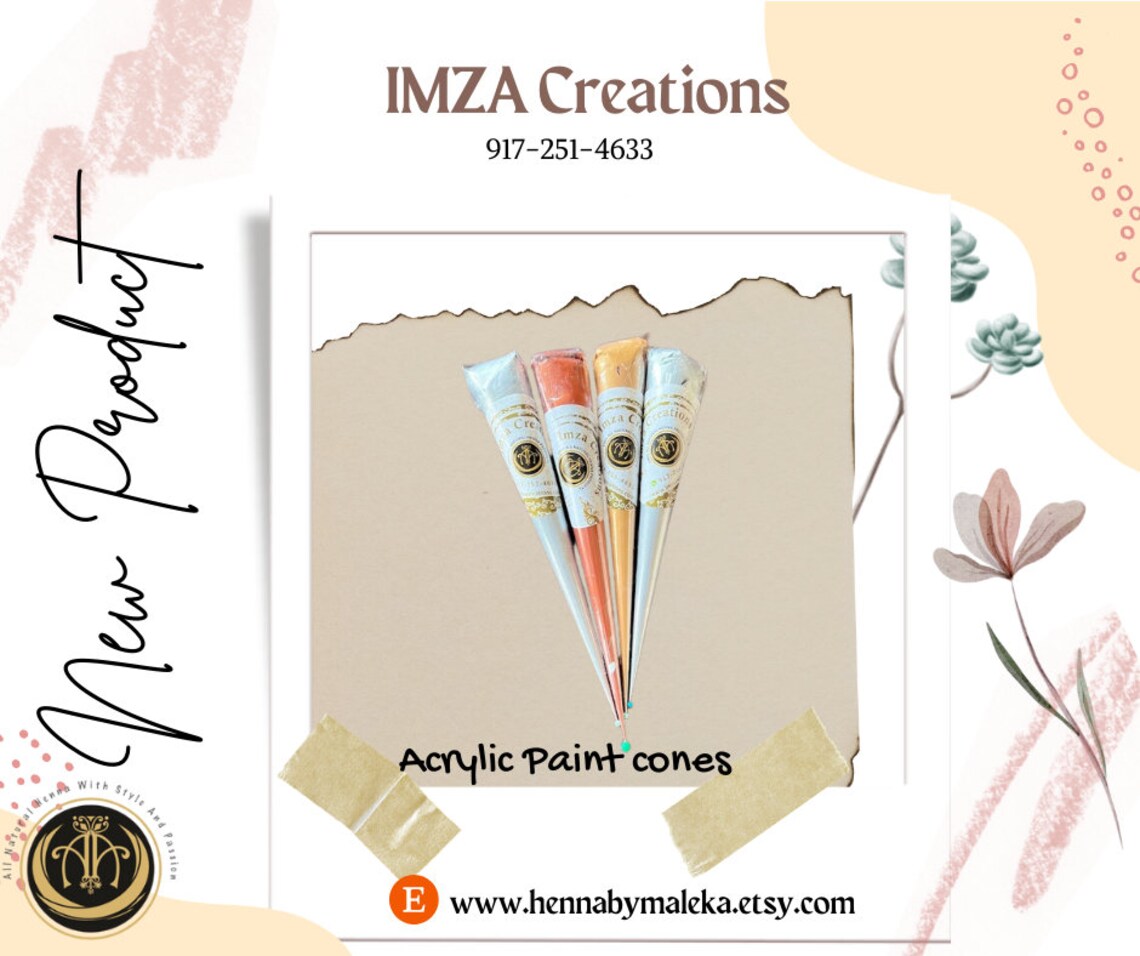 Acrylic Paint Cones for Mandala, and Mehndi Art | Canvas, Wood, Stone ...