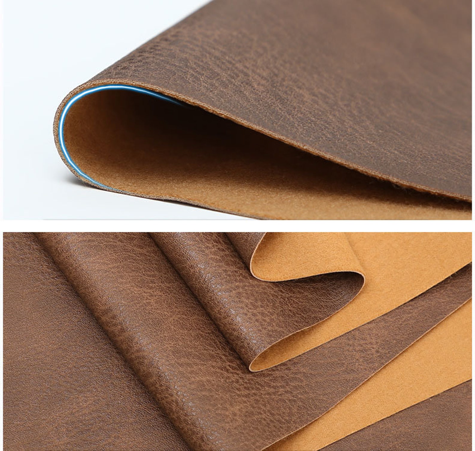 Faux Leather Fabric by the Yard Crazy Horse Leather Fabric - Etsy
