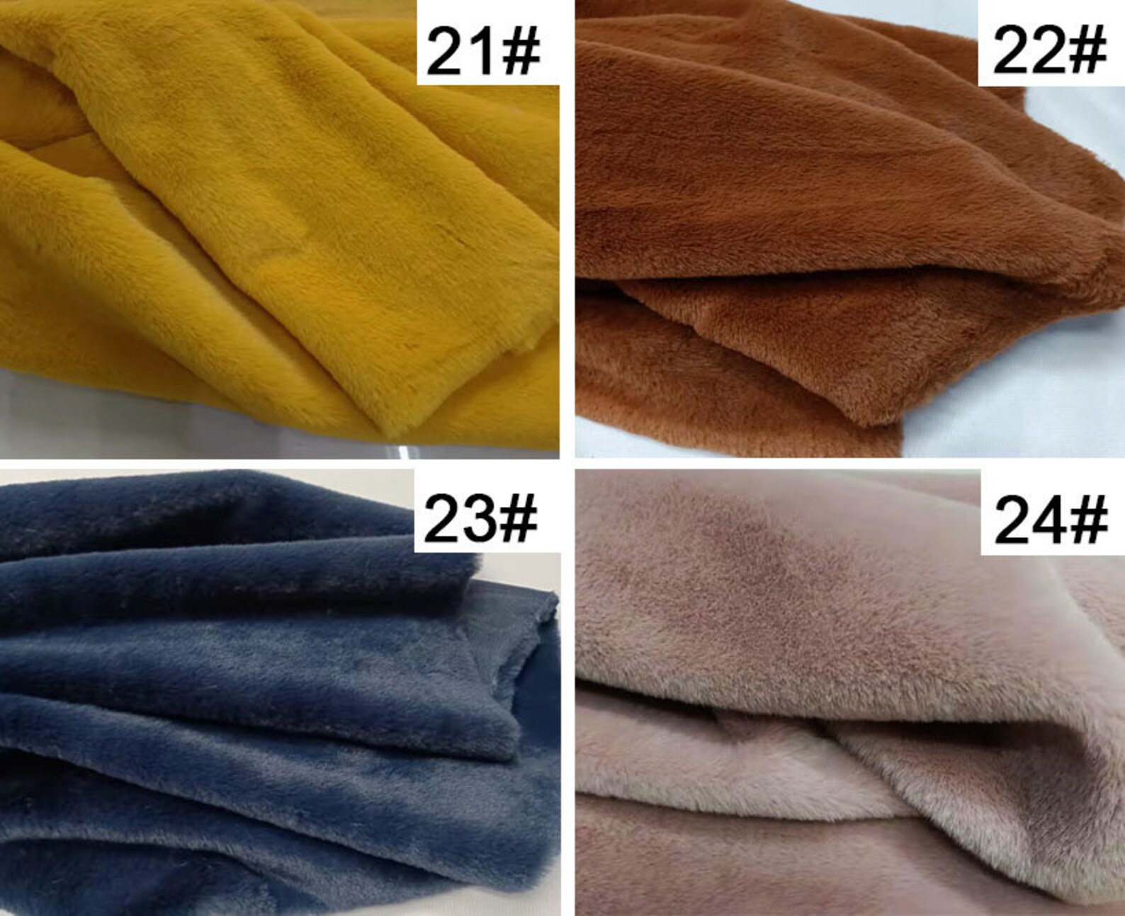 RABBIT Soft Faux Fur SOLID Fabric Super Soft Plush Fabric - Etsy