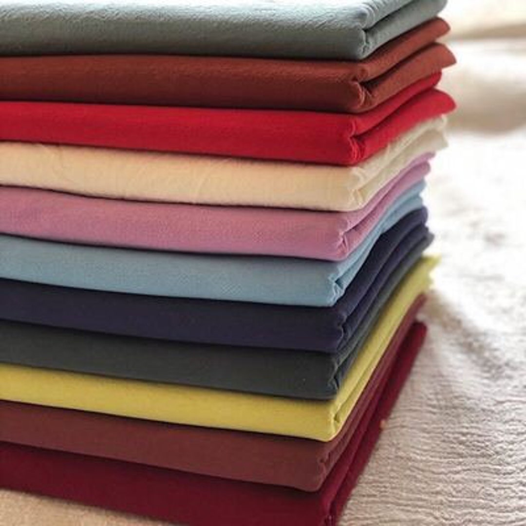 Washed 100% Cotton Fabric, Soft Cotton Fabric, Plain Fabric, Apparel ...