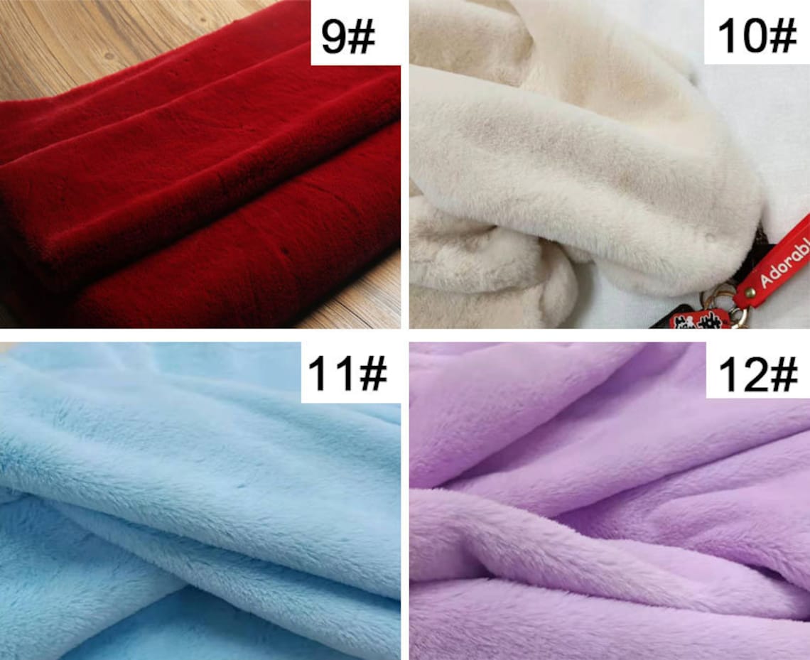 RABBIT Soft Faux Fur SOLID Fabric Super Soft Plush Fabric - Etsy