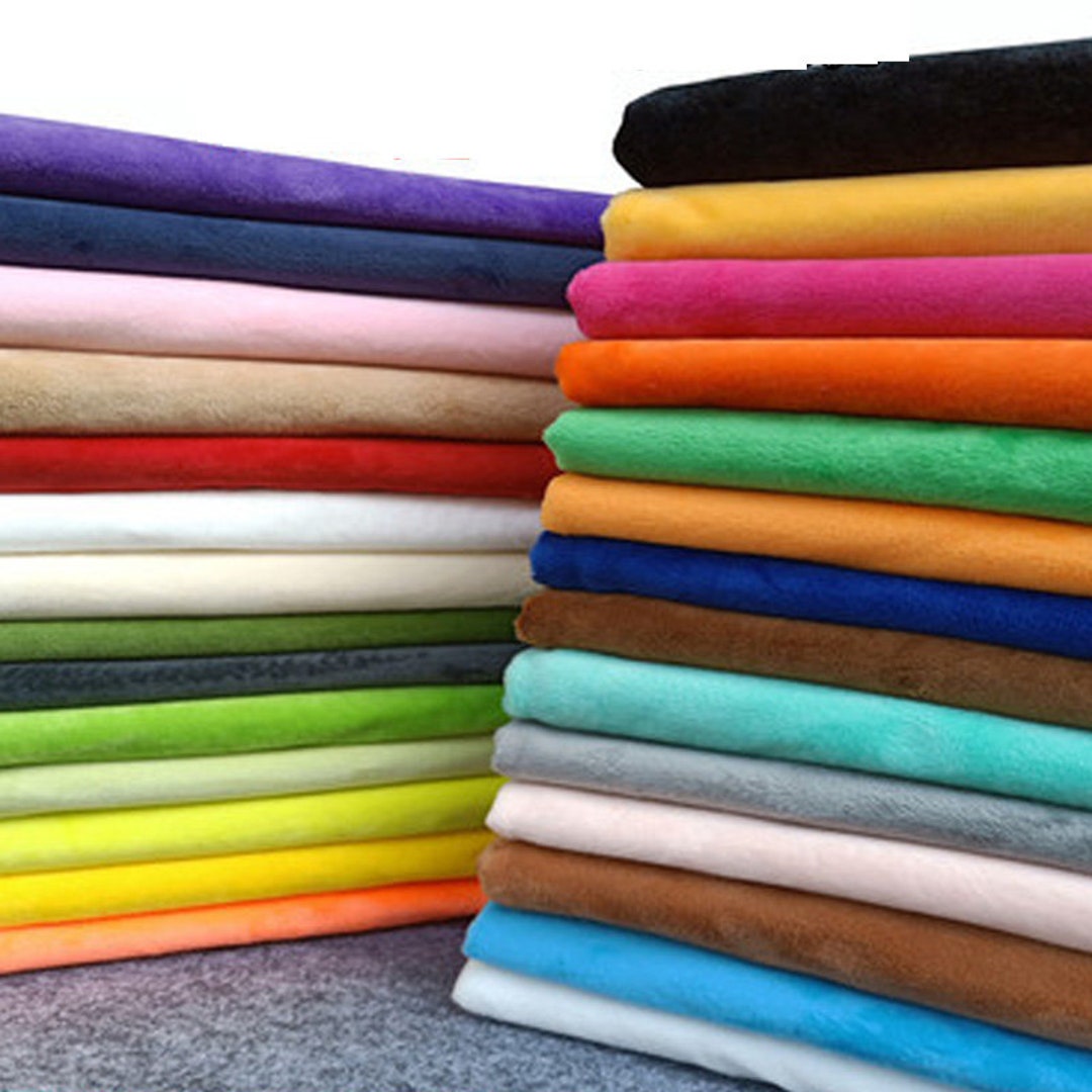 Solid Plush Smooth Minky Fabric for Baby Blankets, Stuffed Toys ...