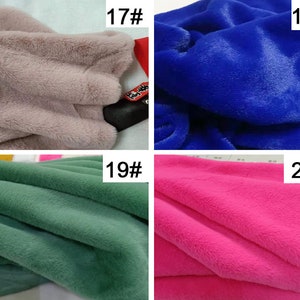 RABBIT Soft Faux Fur SOLID Fabric, Super Soft Plush Fabric, Fursuit Fur ...