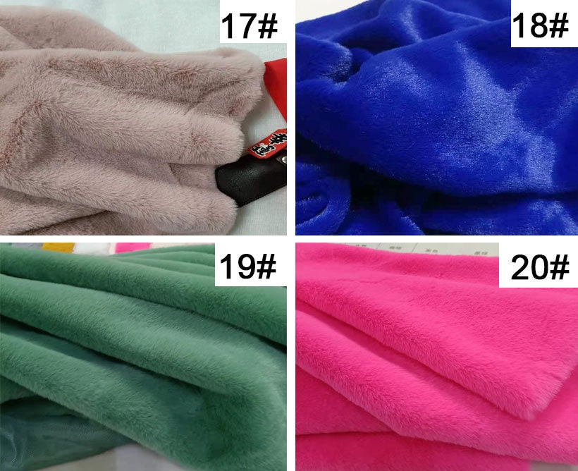 RABBIT Soft Faux Fur SOLID Fabric Super Soft Plush Fabric - Etsy