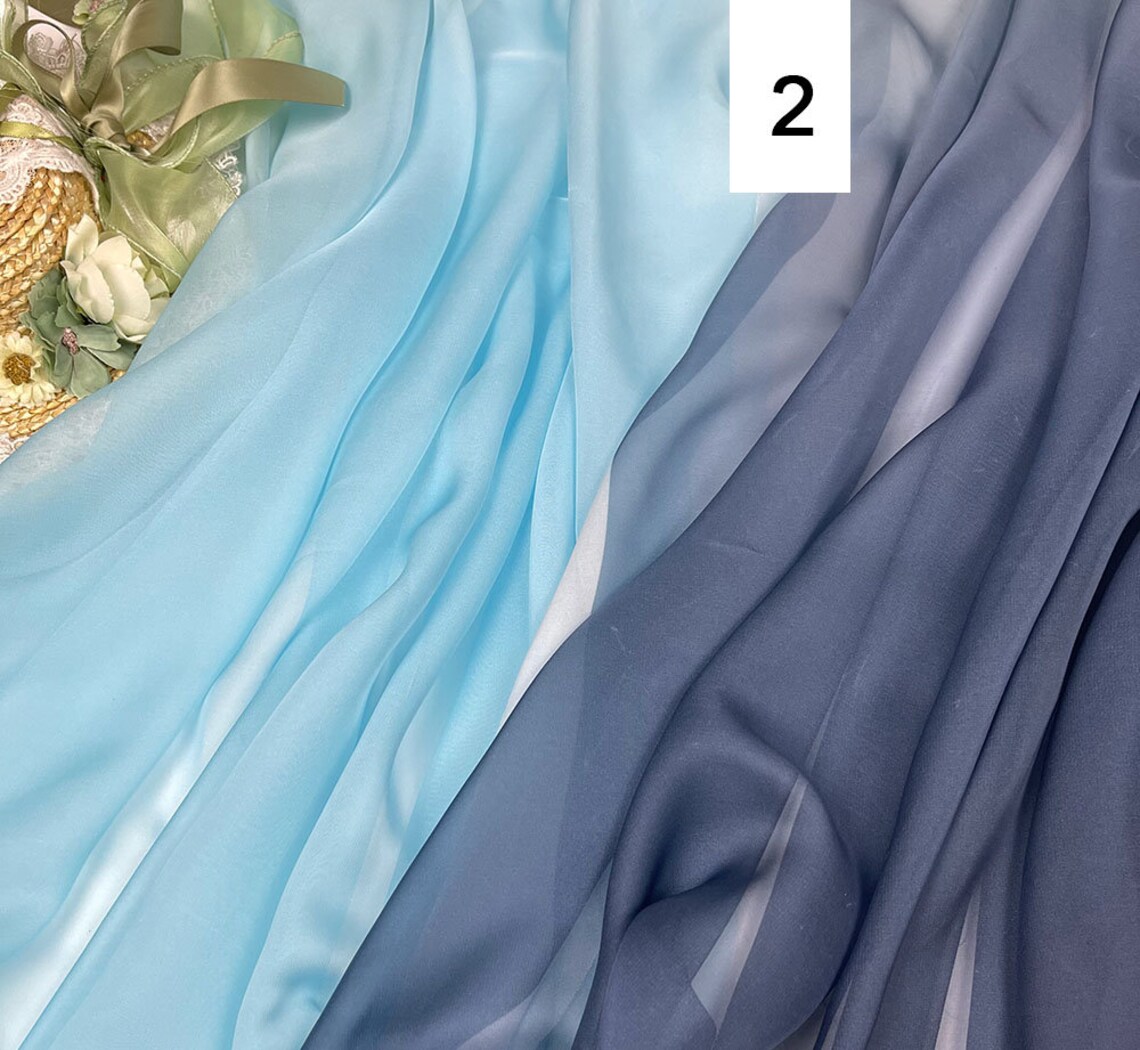 Ombre Chiffon Fabric Ombre Fabric Chiffon Fabric Sheer - Etsy