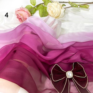Lightweight 2-tone Ombre Chiffon Fabric, 30D Sheer Chiffon Gradient ...