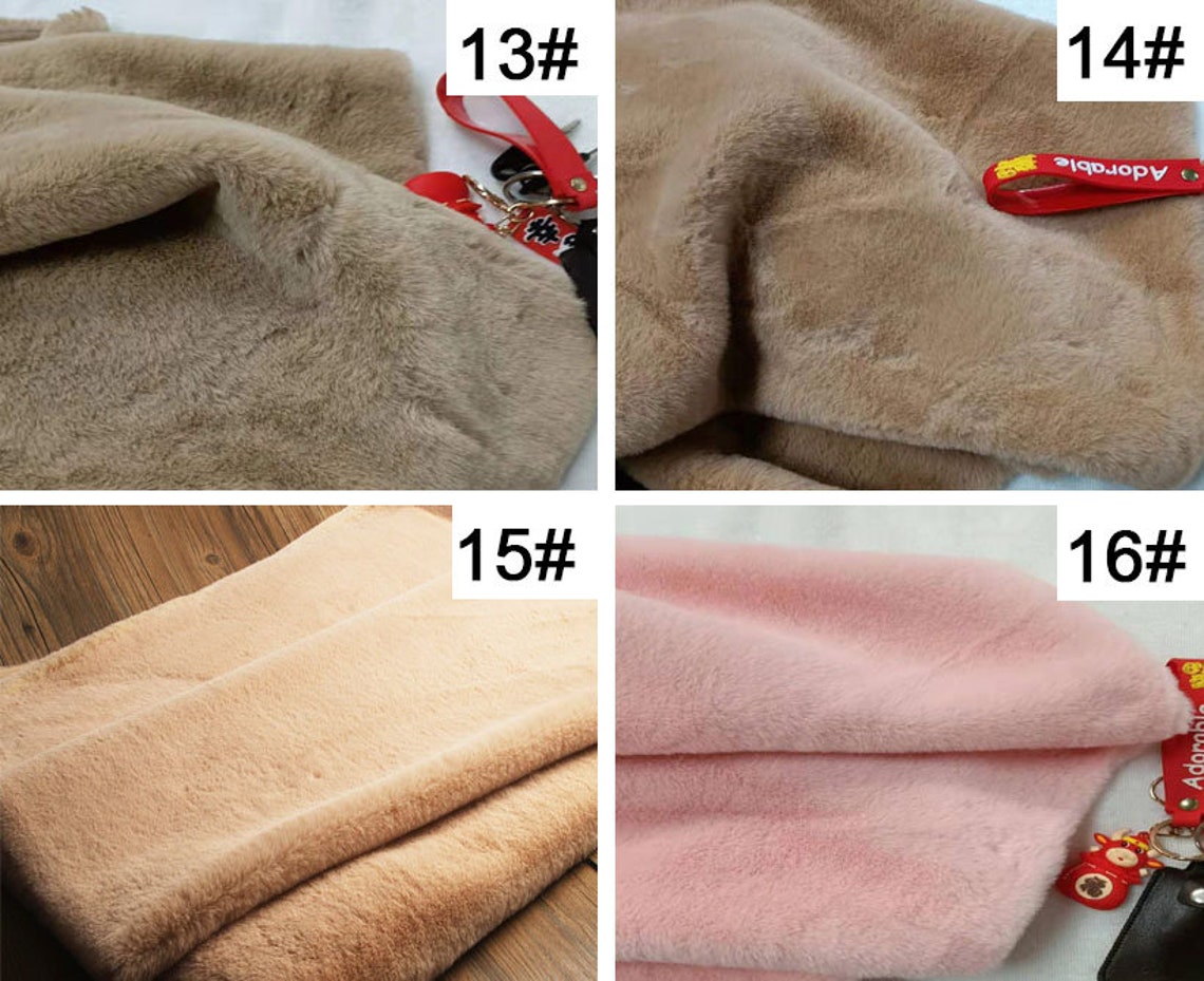 RABBIT Soft Faux Fur SOLID Fabric Super Soft Plush Fabric - Etsy