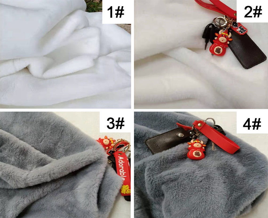 RABBIT Soft Faux Fur SOLID Fabric Super Soft Plush Fabric - Etsy