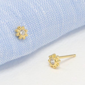 Tiny Gold Studs, Mini Studs, Dainty Gold Studs, Delicate Stud Earrings ...
