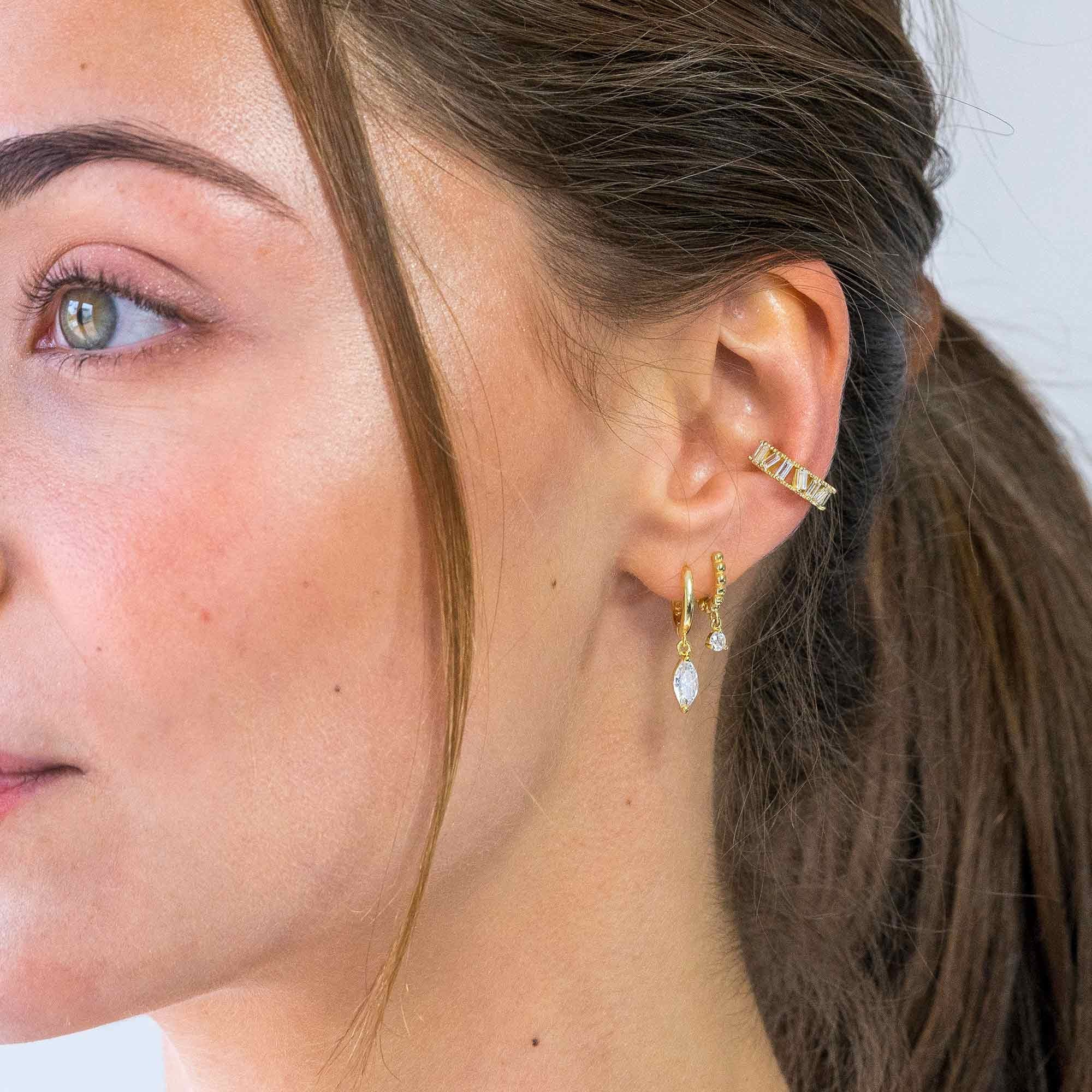 Small hoops tiny hoops cz hoops minimal hoops dainty | Etsy