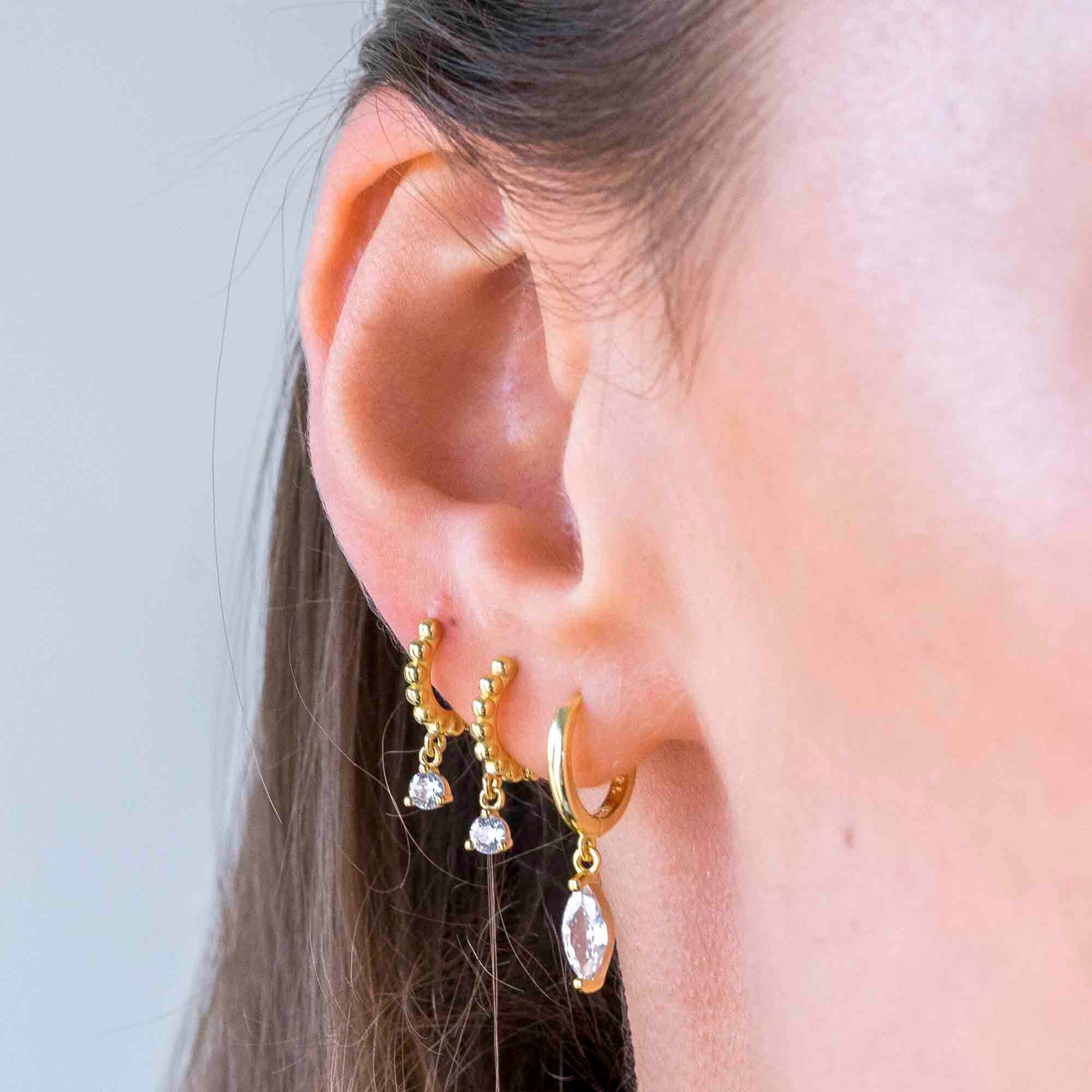 Small hoops tiny hoops cz hoops minimal hoops dainty | Etsy