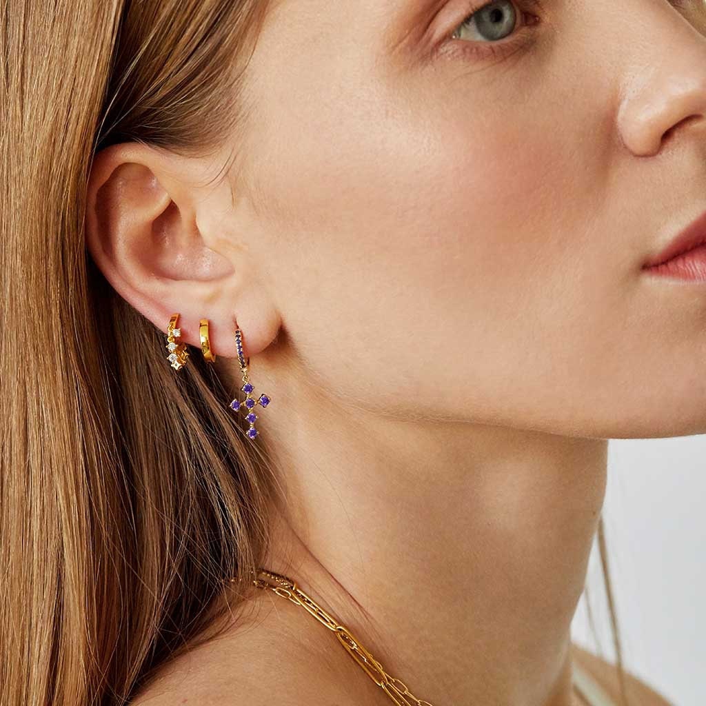 Dainty Gold Hoops Huggie Hoops Small Hoops Cz Hoops - Etsy