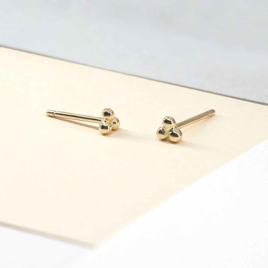 Tiny Stud Earrings, Gold Stud Earrings, Simple Gold Studs, Minimalist ...