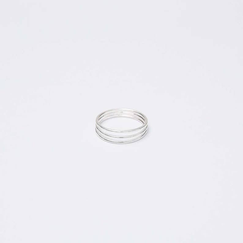 Triple Band Ring Triple Gold Ring Multi Band Ring Gold | Etsy