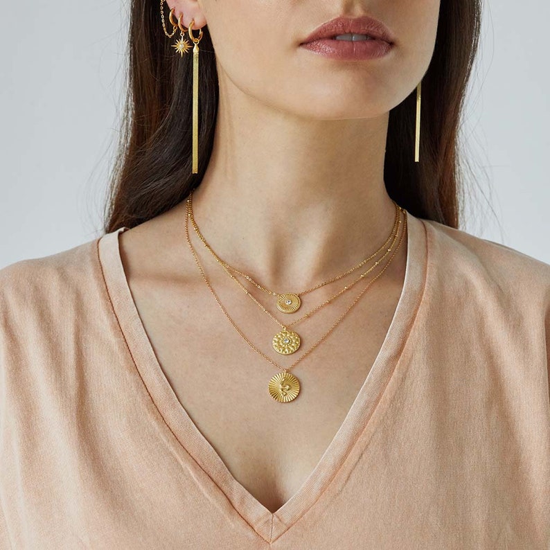 Snake necklace medallion necklace pendant necklace gold | Etsy