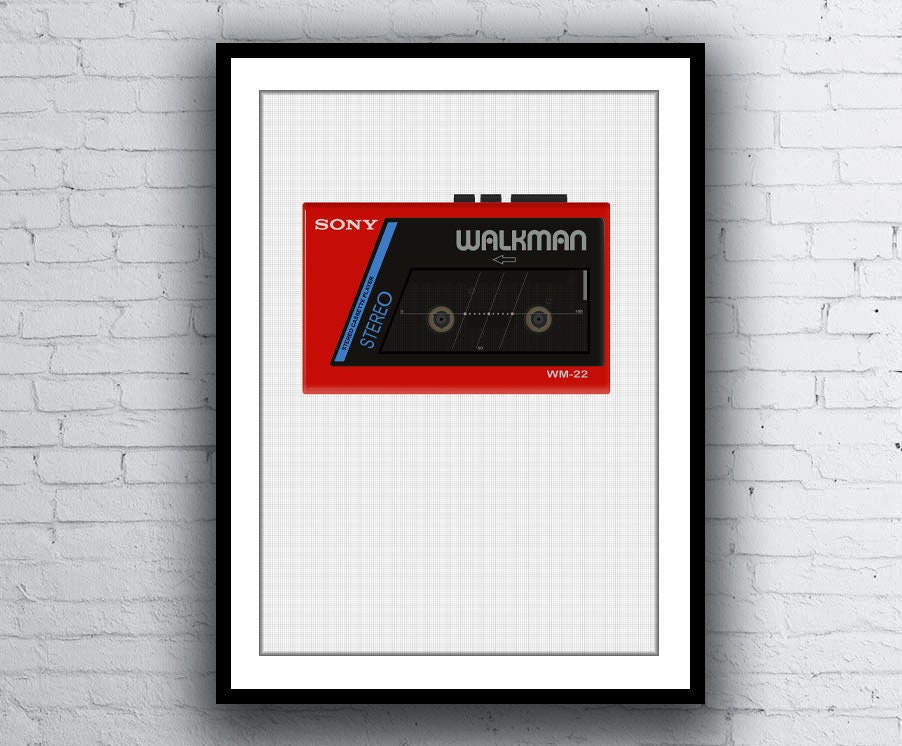 Photorealistic Drawing Classic Sony Walkman Pop Art Retro - Etsy UK