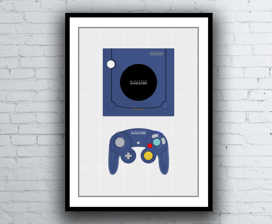 Nintendo Gamecube Poster Computer Poster and Gamepad Digital Art Poster ...