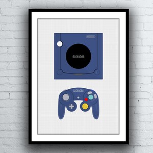 Nintendo Gamecube Poster Computer Poster and Gamepad Digital Art Poster ...