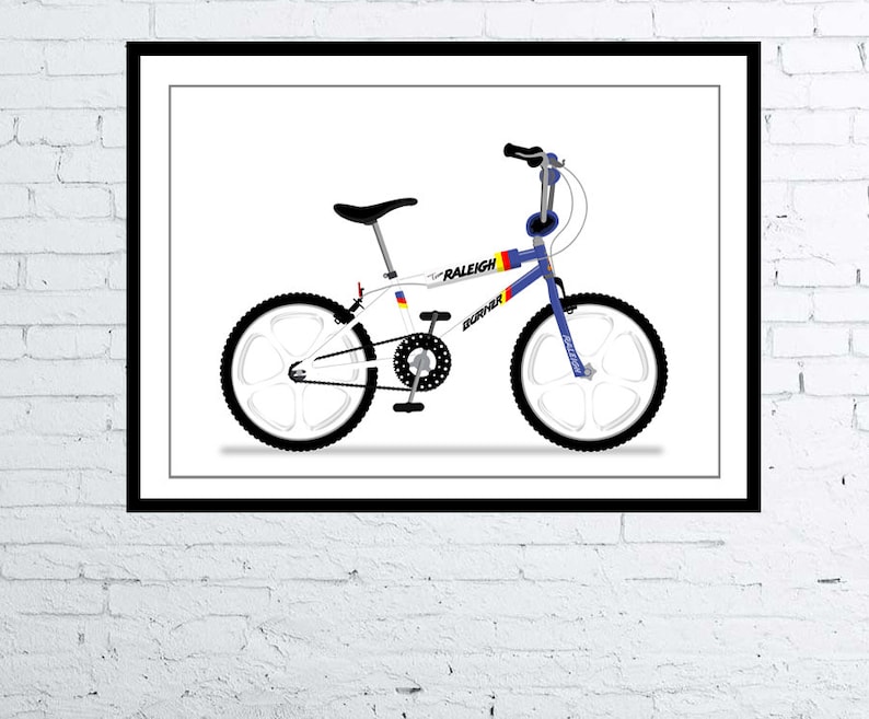 Photorealistic Drawing Raleigh Burner Team Pop Art Retro - Etsy