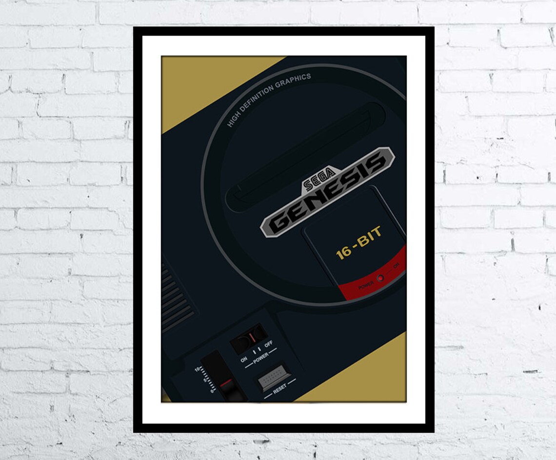 Photorealistic Drawing Sega Genesis Computer Poster Digital Art Poster ...