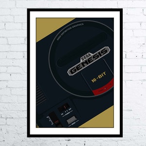 Photorealistic Drawing Sega Genesis Computer Poster Digital Art Poster ...