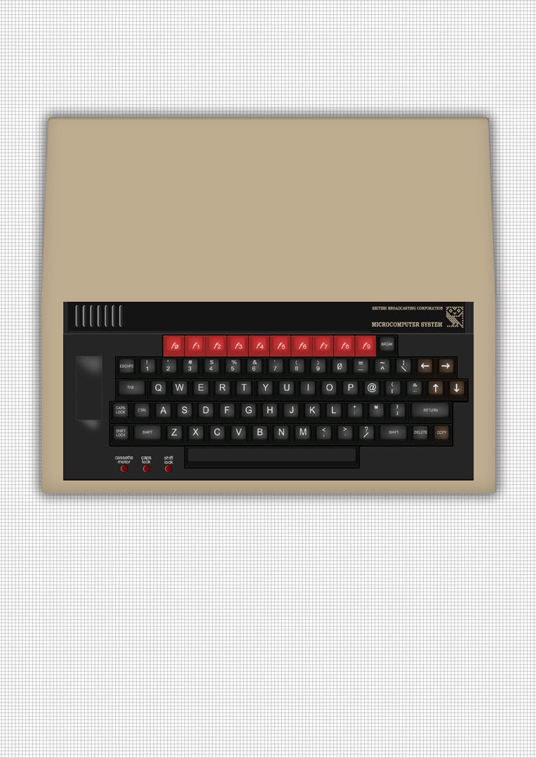 BBC Micro Model B Computer Poster BBC Micro Model B Digital - Etsy UK