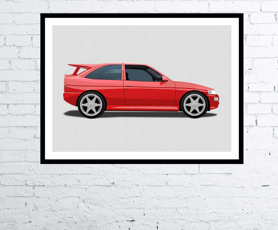 Ford Escort Cosworth - Drawing Digital Art Poster / Print / Something ...