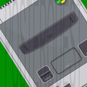 Photorealistic Drawing SNES Poster Computer Poster Super Nintendo ...