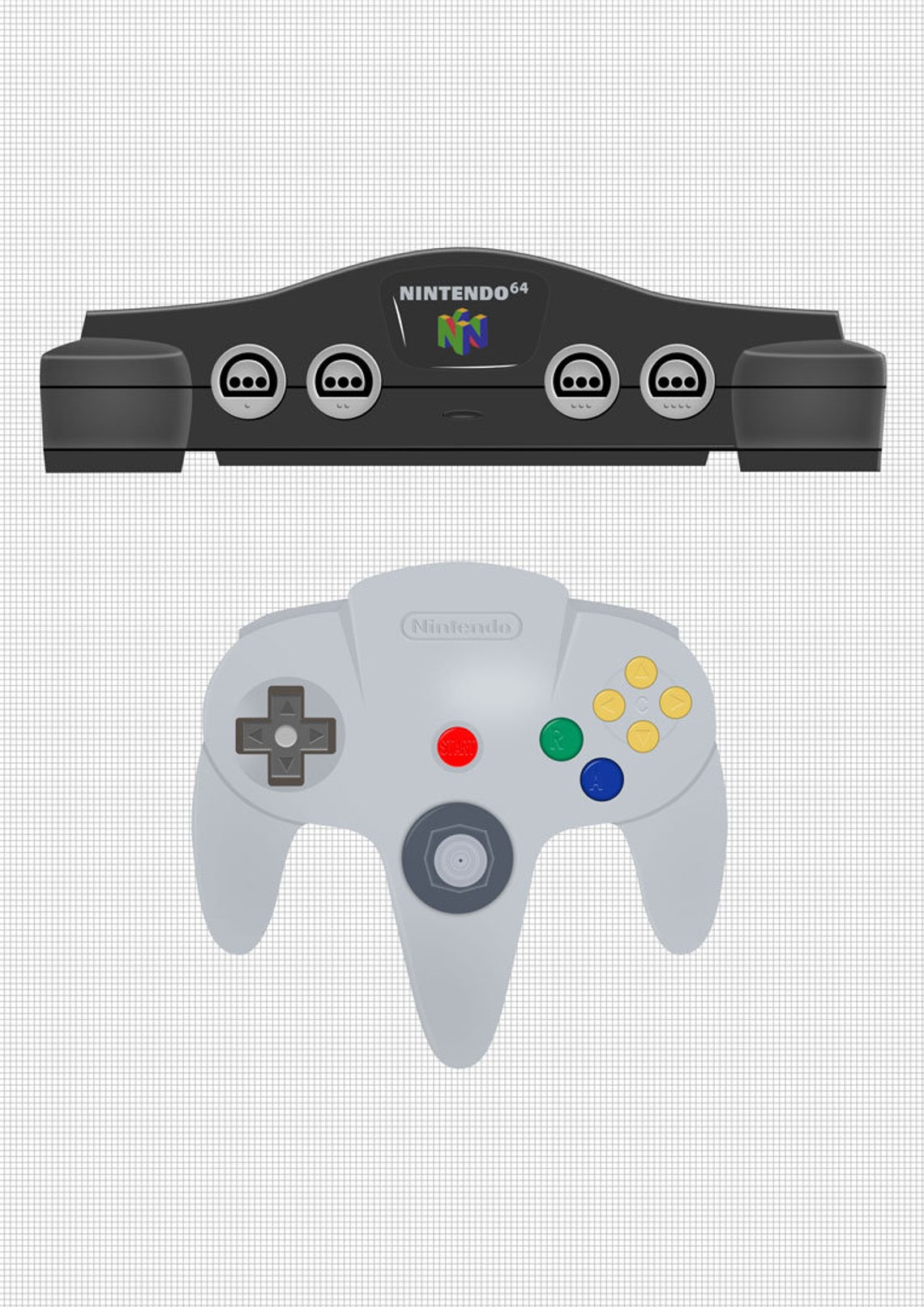 Nintendo 64 Computer Poster Retro Digital Art Poster / Print - Etsy UK