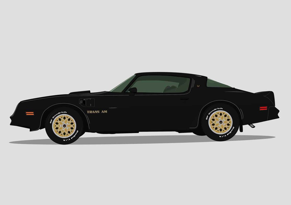 Pontiac Firebird trans-am Drawing Digital Art | Etsy