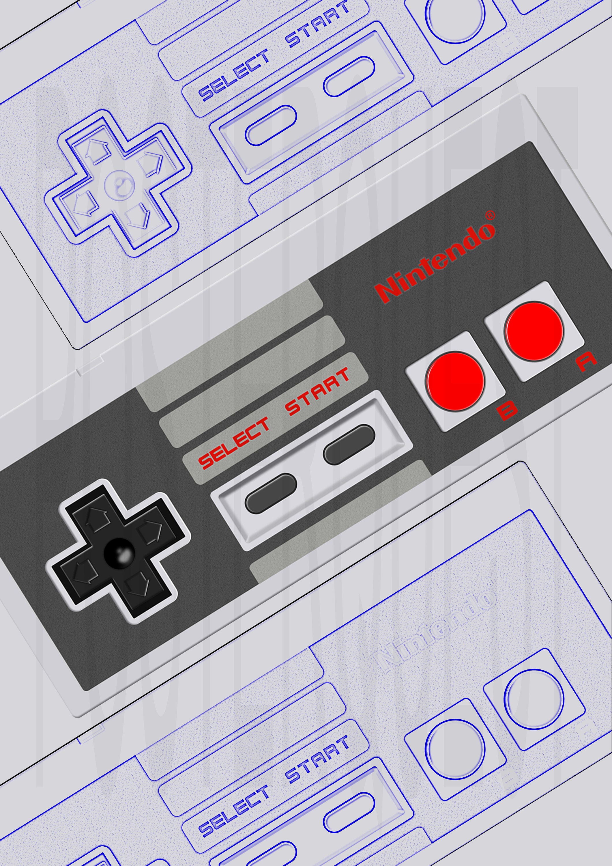 NES Poster Computer Poster Nintendo Entertainment System | Etsy